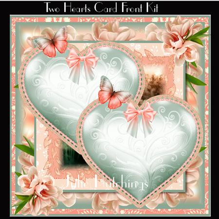 Two Hearts Card Front Kit - CUP589871_1483 | Craftsuprint