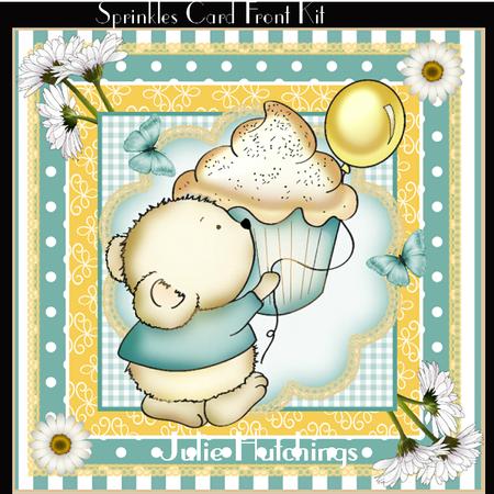 Sprinkles Cute Card Front Kit with Insert - CUP596367_1483 | Craftsuprint