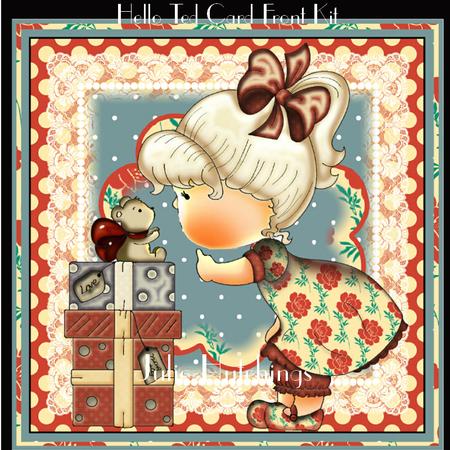 Hello Ted Card Front Kit - CUP614204_1483 | Craftsuprint