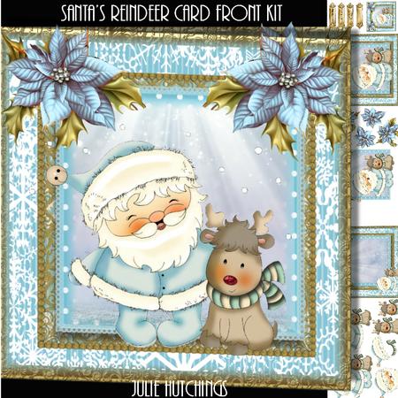 Santa's Reindeer Card Front Kit - CUP648753_1483 | Craftsuprint