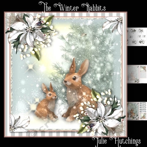 The Winter Rabbits Card Front Kit - CUP729340_1483 | Craftsuprint