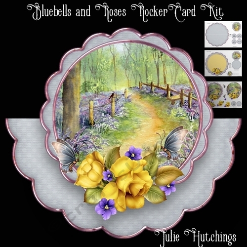 Bluebells and Roses Rocker Card Kit - CUP750524_1483 | Craftsuprint