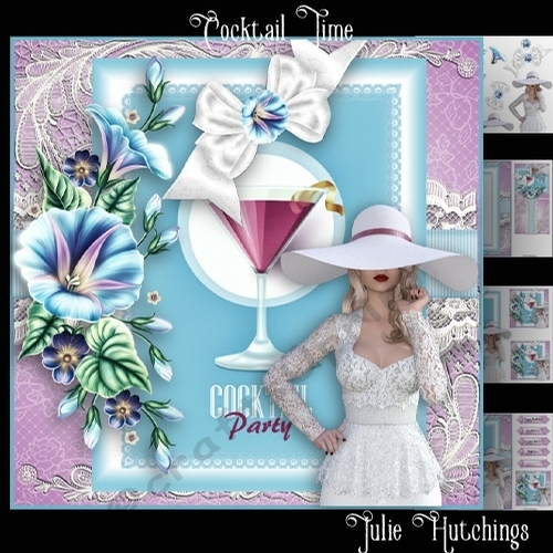 Cocktail Time Card Front Kit - CUP806549_1483 | Craftsuprint