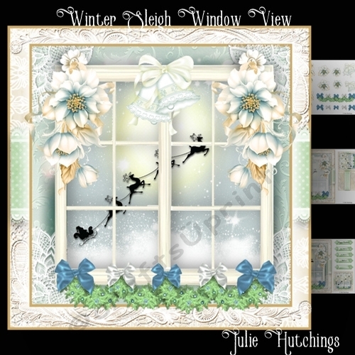 Winter Sleigh Window View Card Front Kit - CUP819614_1483 | Craftsuprint