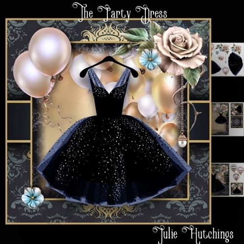 The Party Dress Card Front Kit - CUP844011_1483 | Craftsuprint