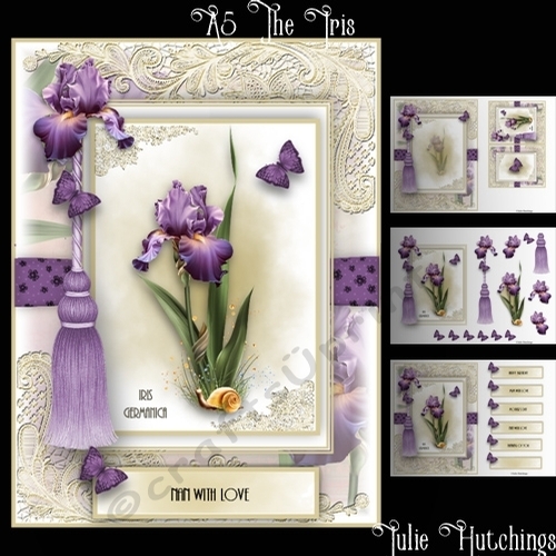 A5 The Iris Card Front Kit - CUP855817_1483 | Craftsuprint