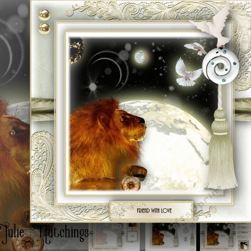 The Brave Lion Card Front Kit - CUP864589_1483 | Craftsuprint