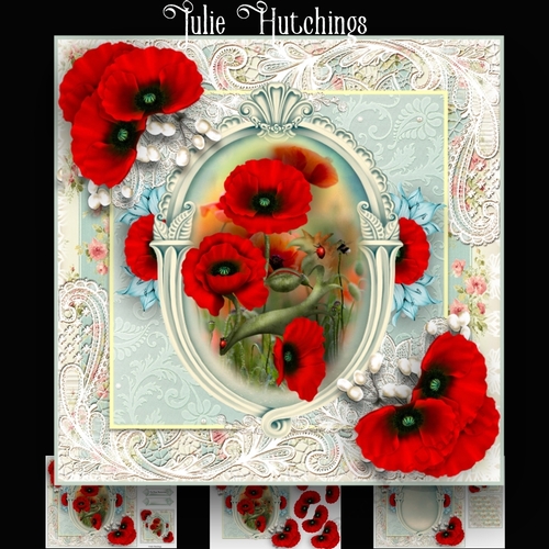 A Poppy Field Card Kit - CUP889747_1483 | Craftsuprint