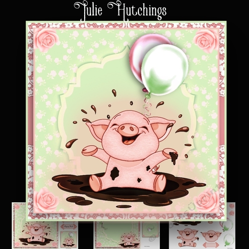 Happy As A Pig In Muck Card Kit - CUP891078_1483 | Craftsuprint