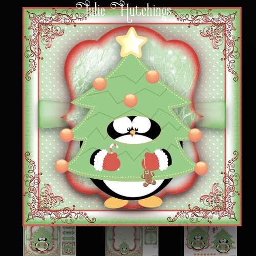 Penguin Christmas Tree Card Kit - CUP913593_1483 | Craftsuprint
