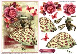 Retro Cute Baby Girl Topper - CUP529336_1483 | Craftsuprint