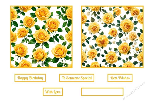 Yellow Flowers Background Toppers. - CUP1378943_45928 | Craftsuprint