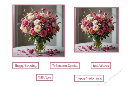 Beautiful Flowers Toppers. - CUP1379150_45928 | Craftsuprint