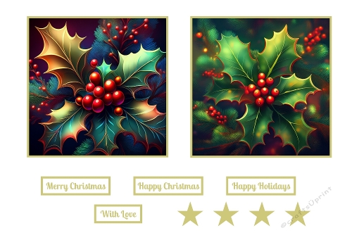Holly Background Toppers. - CUP1382713_45928 | Craftsuprint