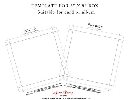 Template for 8" x 8" Box - CUP195787_692 | Craftsuprint