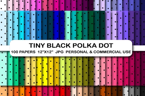 Tiny black polka dot digital papers, Polka dot digital scrapbook papers ...