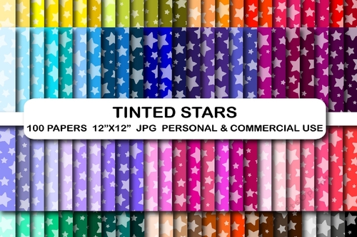 Tinted stars digital papers, Stars digital scrapbook papers ...