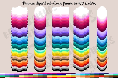 Frames Clipart Set, Digital frames graphics, Labels, Tags - CUP1064801 ...