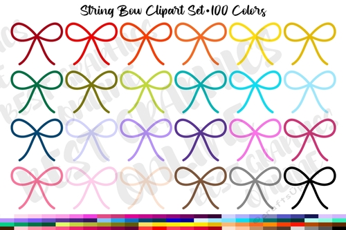 100 String Bow PNG Clipart Rainbow Bows png 100 Colors - CUP1153616 ...