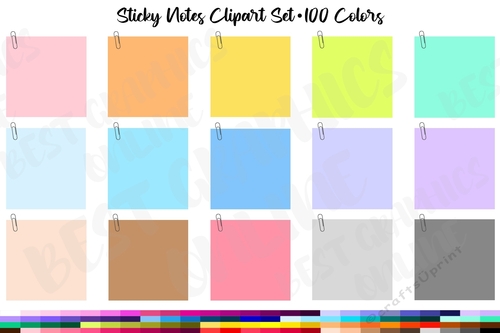 Sticky notes clipart, Little post it notes clipart set - CUP1163994 ...