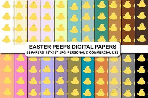 Easter peeps candy digital papers Easter sweets backgrounds ...