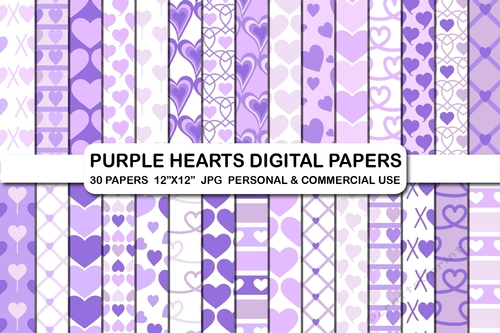 Hearts Valentines day digital papers Love Valentines day, Valentines ...