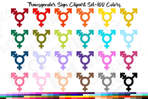 Transgender Sign Clipart, 100 Printable Planner Stickers Clipart ...
