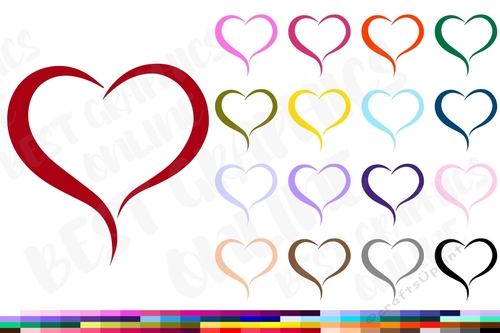 Heart clipart, Valentines day heart clipart graphics - CUP1218565 ...