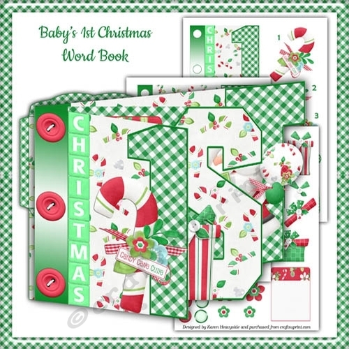Babys 1st Christmas Word Book - CUP1001486_45357 | Craftsuprint
