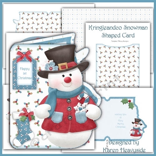 Kringleandco Snowman Shaped Card - CUP1003826_45357 | Craftsuprint