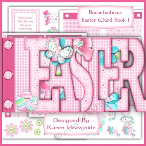 Bonnetnbows Easter Word Book 1 - CUP1021579_45357 | Craftsuprint