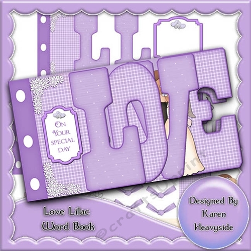Lilac Love Word Book - CUP1021584_45357 | Craftsuprint