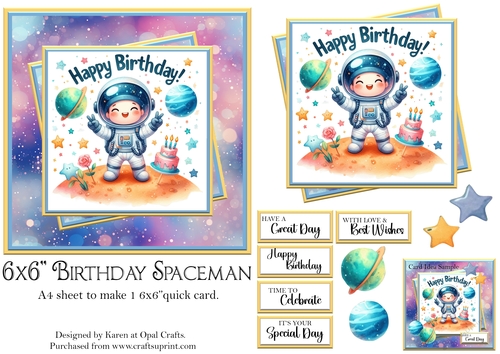 Birthday Spaceman - CUP1278642_14757 | Craftsuprint