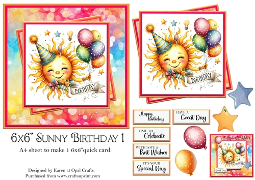 Sunny Birthday 1 - CUP1280347_14757 | Craftsuprint