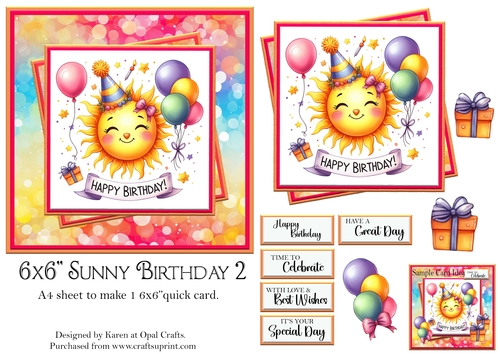 Sunny Birthday 2 - CUP1280348_14757 | Craftsuprint