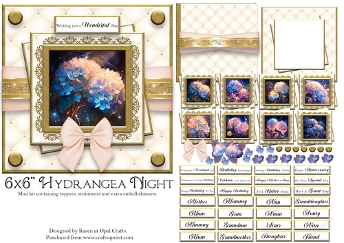 Hydrangea Night - CUP1281289_14757 | Craftsuprint