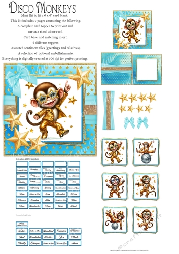 Disco Monkeys - CUP1290627_14757 | Craftsuprint