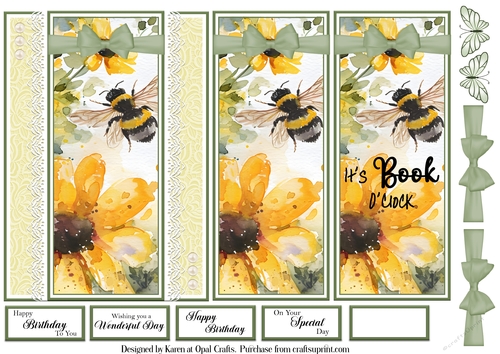 Busy Bee Bookmark Card 3 - CUP1313605_14757 | Craftsuprint