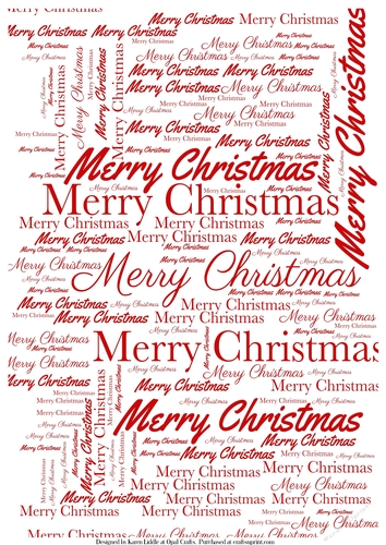 Red Merry Christmas Word Backing Paper - CUP1326262_14757 | Craftsuprint