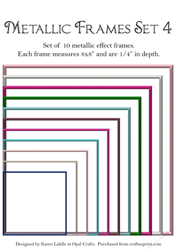 Metallic Effect Frames Set 4 - CUP1335776_14757 | Craftsuprint