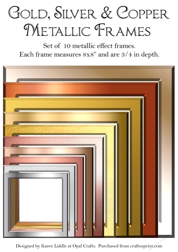 3/4 inch Gold, Silver & Copper Metallic Effect Frames - CUP1341791 ...