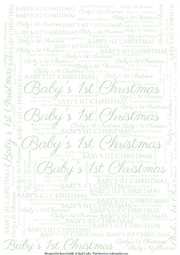 Glitter Babys 1st Christmas Word Backing Paper - CUP1343196_14757 ...