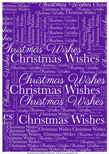 Christmas Wishes Word Backing Paper on Purple Background - CUP1344542 ...