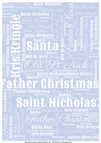Santas Word Backing Paper on Light Blue Background - CUP1344886_14757 ...