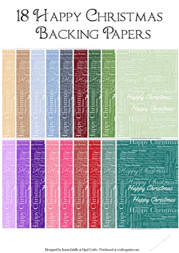 Happy Christmas Word Backing Paper - Coloured Background - CUP1345129 ...