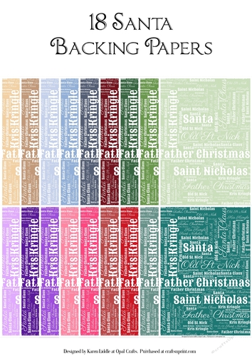 Santa Word Backing Paper - Coloured Background - CUP1345237_14757 ...