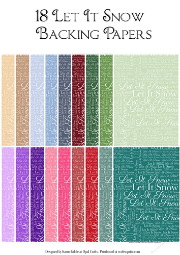 Let It Snow Word Backing Paper - Coloured Background - CUP1345260_14757 ...
