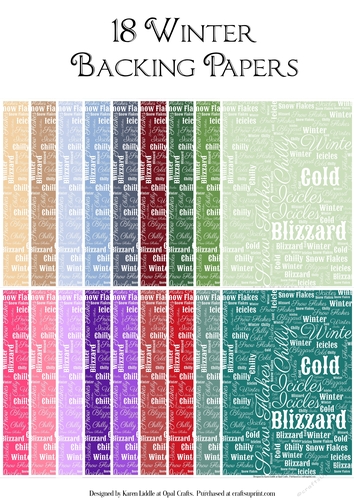Winter Word Backing Paper - Coloured Background - CUP1345331_14757 ...