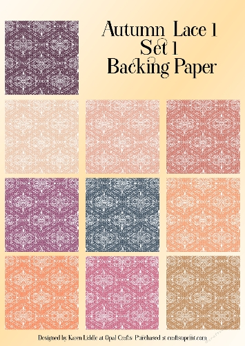 Autumn Lace 1 Backing Papers Set 1 - CUP1355083_14757 | Craftsuprint