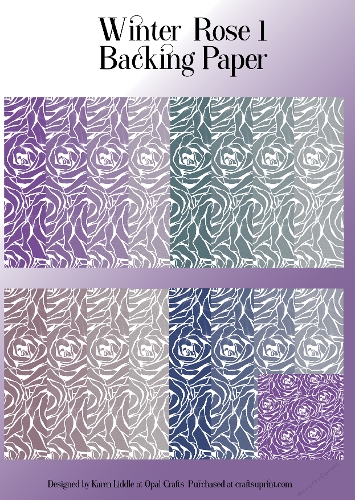 Winter Rose Lace 1 Backing Papers Set 1 - CUP1355136_14757 | Craftsuprint